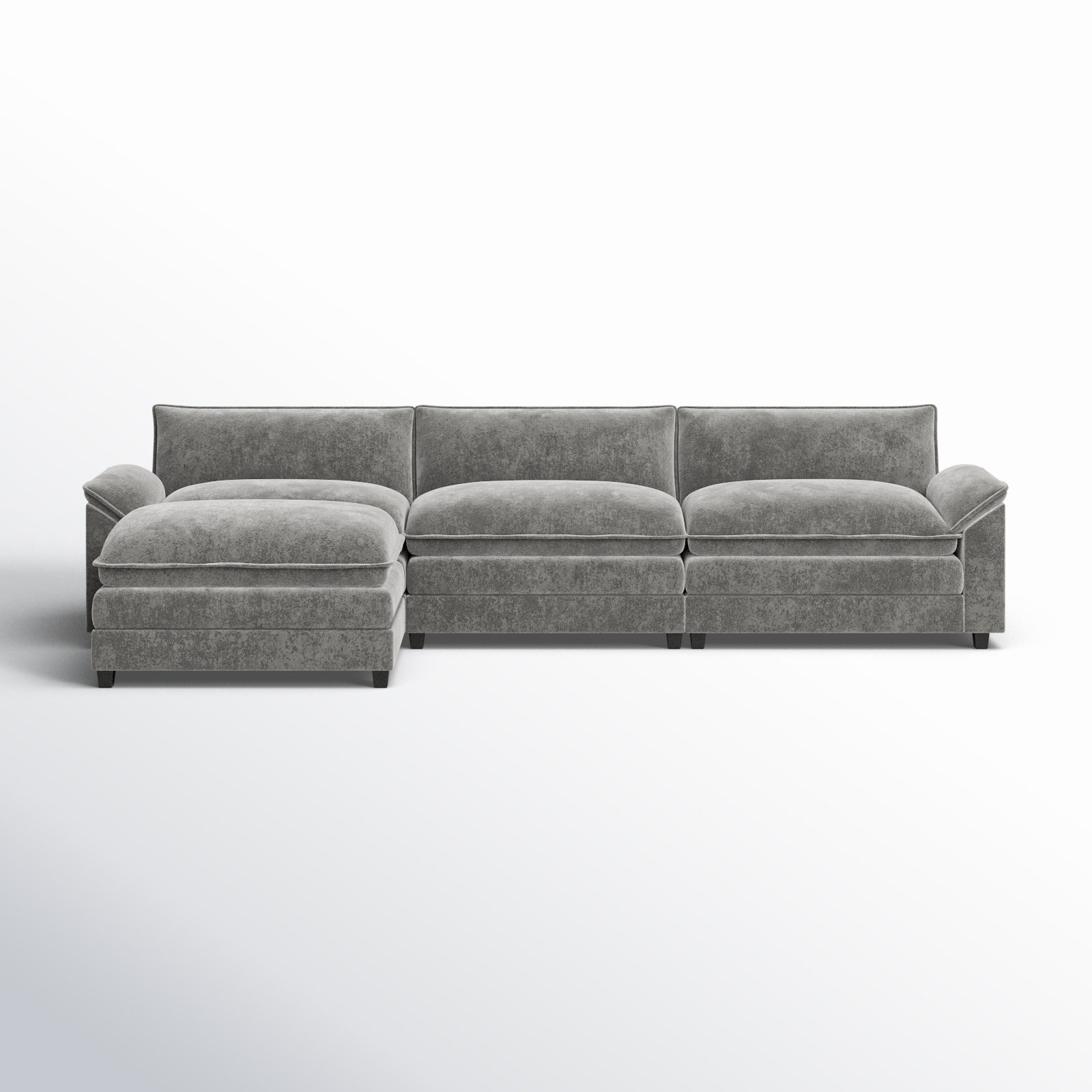 Wade Logan Arlynda 4 - Piece 118.9" L-Shaped Upholstered Sectional Sofa ...